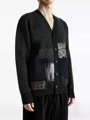 Junya Watanabe Patchwork V-neck Cardigan