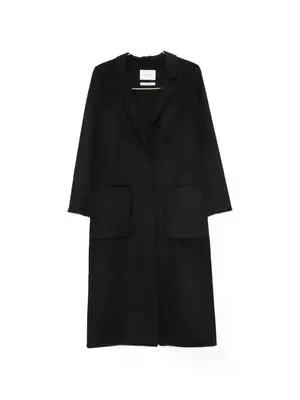 VICOLO Notched-lapels Single-breasted Coat - Black