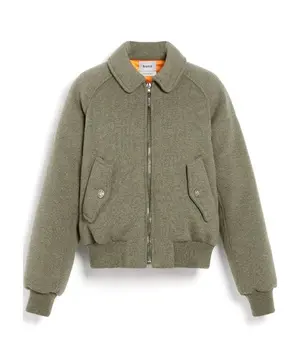 BARRIE Knitted Bomber Jacket