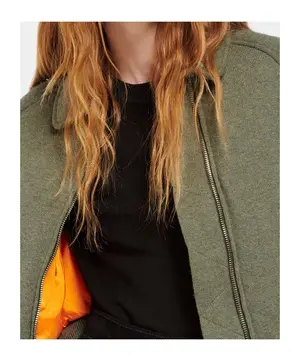 BARRIE Knitted Bomber Jacket