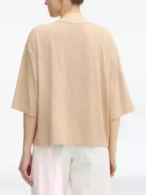 MOS MOSH Mmtash O-ss Chevron-patterned T-shirt