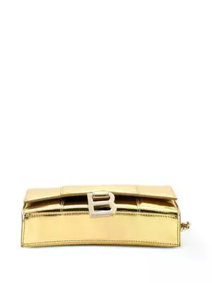 Balenciaga Hourglass Chain Wallet Leather Crossbody Bag