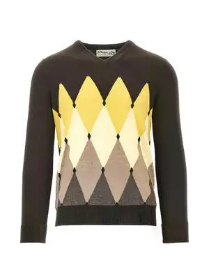 BALLANTYNE Argyle-intarsia Cashmere Sweater