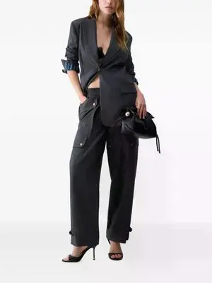 Liu Jo Flannel Cargo Pants With Belted Waist