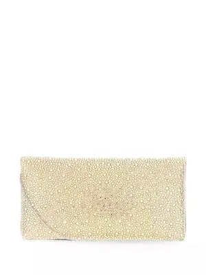 TWENTY FOURHAITCH Siria Rhinestone-embellished Clutch Bag - Gold