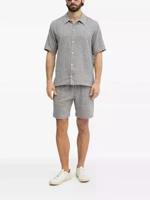 MOS MOSH Mmgbanks Geometric-print Short-sleeve Shirt