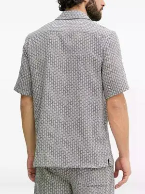MOS MOSH Mmgbanks Geometric-print Short-sleeve Shirt