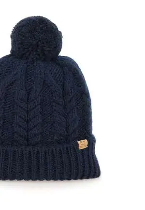 Woolrich Pompom Detailed Knit Beanie