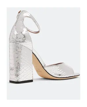 Paris Texas Fiona 100mm Metallic-finish Sandals