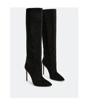 Paris Texas Holly 105mm Crystal-embellished Boots