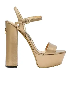 Dolce & Gabbana 105mm Logo-plaque Leather Sandals