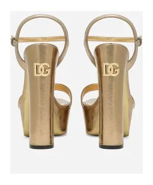 Dolce & Gabbana 105mm Logo-plaque Leather Sandals