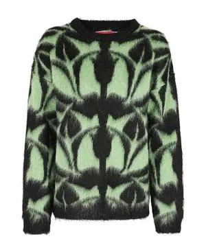 La DoubleJ Intarsia-knit Crewneck Long-sleeved Jumper