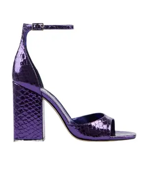 Paris Texas Fiona 100mm Metallic-finish Sandals - Black