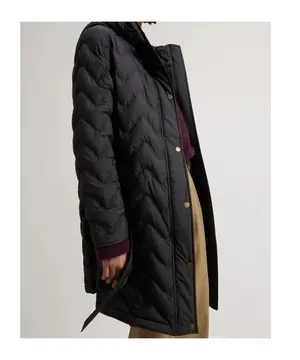 Woolrich Chevron-quilted Hooded Coat