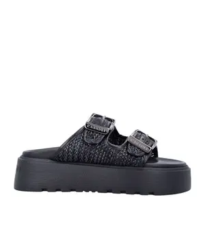 Casadei Platform Slides With Buckle Detail