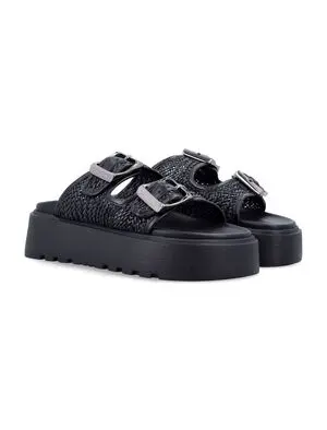 Casadei Platform Slides With Buckle Detail