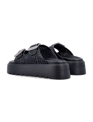 Casadei Platform Slides With Buckle Detail