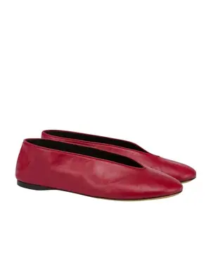 Moschino Leather Ballerina Shoes