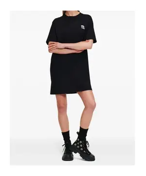 Karl Lagerfeld Mini Ikonik 2.0 Patch T-shirt Dress