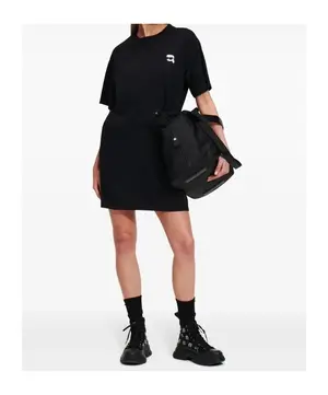 Karl Lagerfeld Mini Ikonik 2.0 Patch T-shirt Dress