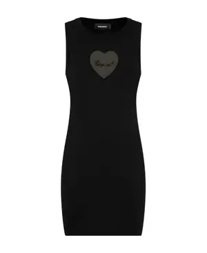 Dsquared2 Heart-shaped Cut-out Detailed Mini Dress