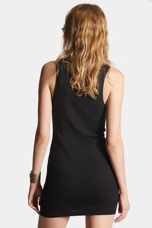 Dsquared2 Heart-shaped Cut-out Detailed Mini Dress
