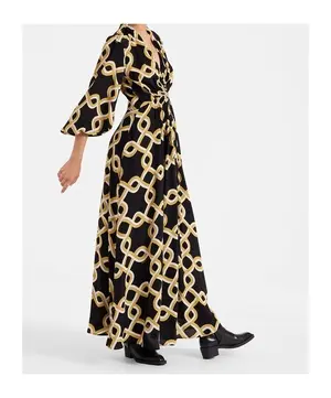 La DoubleJ Long Camerino Dress With Ruffled Embellishments