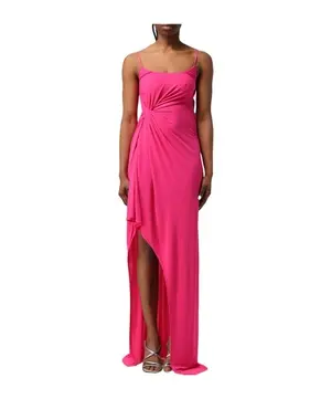 Pinko Knot Asymmetric Maxi Dress
