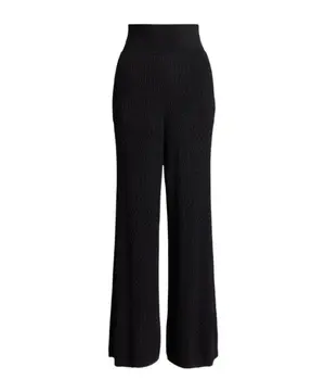 Polo Ralph Lauren Cable-knit Wide-leg Trousers - Black