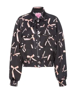 Pinko X Patrick Mcdowell Bow Printed Bomber Jacket