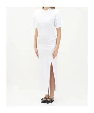 Pinko Shoulder-padded Side-split Maxi Dress