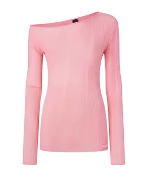 Pinko Ribbed Off-shoulder Top