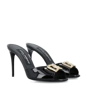 Dolce & Gabbana Dolce Gabbana Logo Plaque Patent Mules