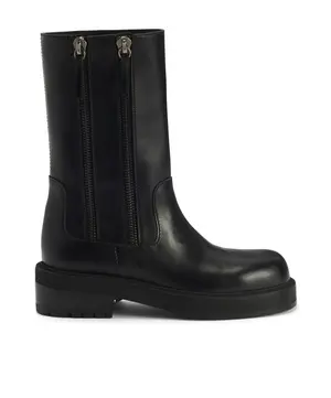 GIUSEPPE ZANOTTI Foustine Double-zip Combat Boots - Black