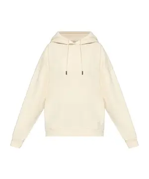 Woolrich Logo Embroidered Hoodie - Cream