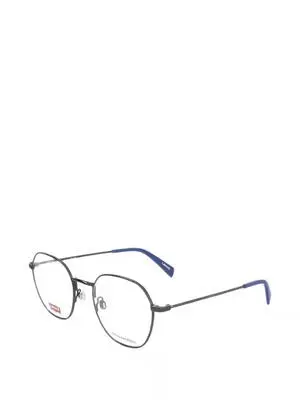 LEVI'S Logo-detail Round-frame Glasses - Grey