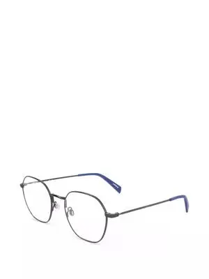 LEVI'S Logo-detail Octagon Frame Eyeglasses - Grey