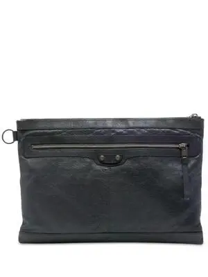 Balenciaga Lambskin Motocross Clutch Bag