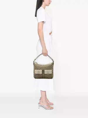 Gucci Gg Canvas Abbey D Ring Handbag - Neutrals