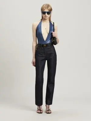 Palm Angels Metallic-effect V-neck Swimsuit