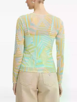 NEVER FULLY DRESSED Geometric-print Mesh T-shirt