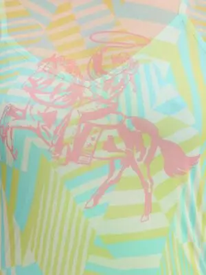 NEVER FULLY DRESSED Geometric-print Mesh T-shirt