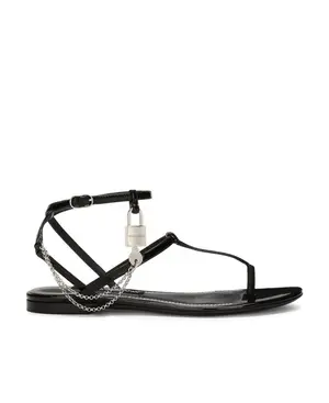Dolce & Gabbana Dolce Gabbana Padlock Chain-link Flat Sandals