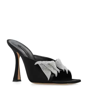 Casadei Butterfly Geraldine 100mm Satin Mules