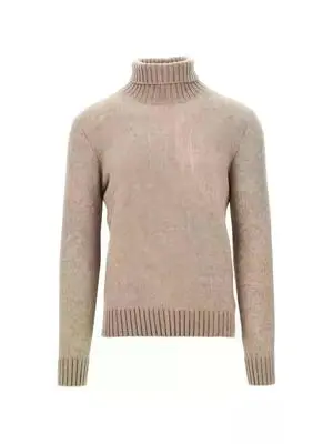 PIACENZA CASHMERE 1733 Roll-neck Knitted Sweater - Neutrals