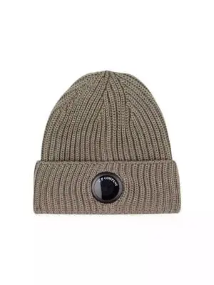 C.P. COMPANY Lens Ribbed-knit Beanie Hat