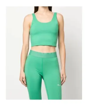 Polo Ralph Lauren Scoop Neck Cropped Tank Top With Rear Logo Print