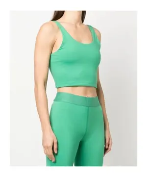 Polo Ralph Lauren Scoop Neck Cropped Tank Top With Rear Logo Print