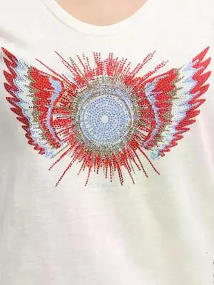 MOS MOSH Romi Embellished Graphic-print T-shirt